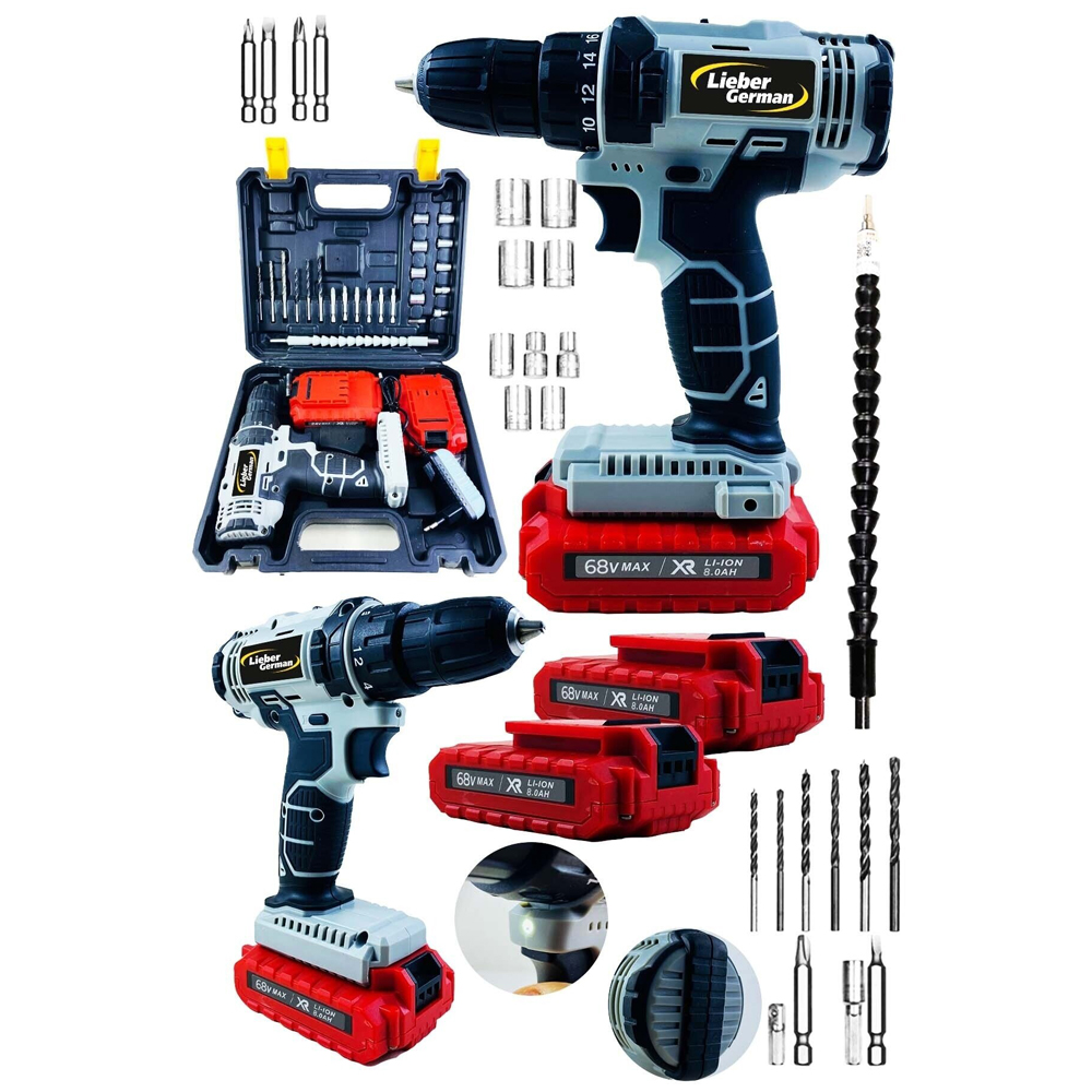 Lieber German Swk-58 58 Volt 8 Amper Metal Şanzıman Profesyonel Şarjlı ...